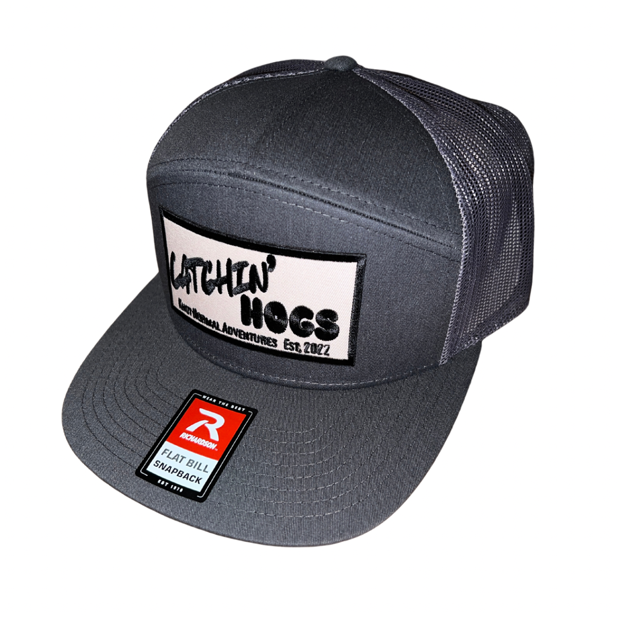 Catchin' Hogs - 7panel Grey – Knot Normal Adventures Merchandise