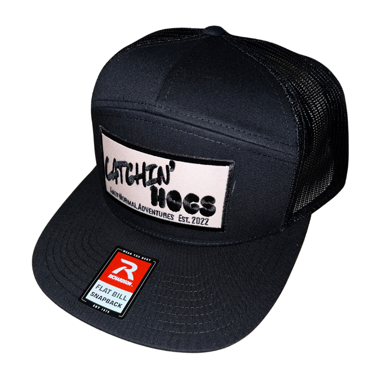 Catchin' Hogs - 7panel black – Knot Normal Adventures Merchandise